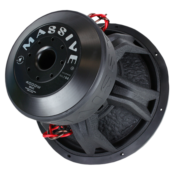 HIPPOXL152 - 15 inch Subwoofer | 2000 Watts RMS Dual 2 Ohm 3" V.C. Mega