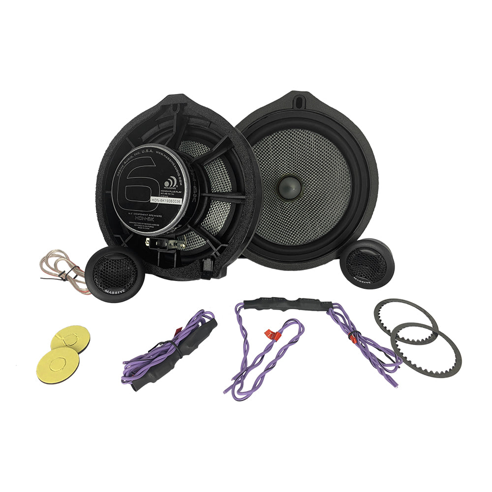 Massive Audio - HON6K - Honda OEM 6.5" 80 Watts RMS Component Kit Speakers